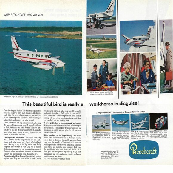 Beechcraft | Art | 967 Beechcraft King Air A9 Is A Workhorse Vintage ...